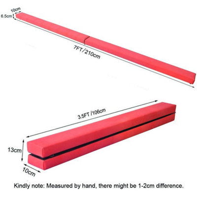 2.1M Folding Gymnastic Beam, Portable Floor Balance Beam Blue