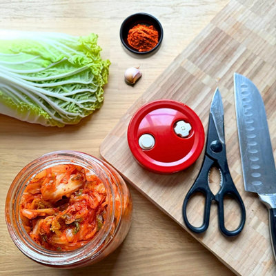 2.2L Fermentation Jars with Airlock - 2 Pack for Kimchi, Kombucha ...