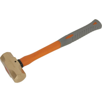 2.2lb Non-Sparking Sledge Hammer with Shock Absorbing Grip and ...