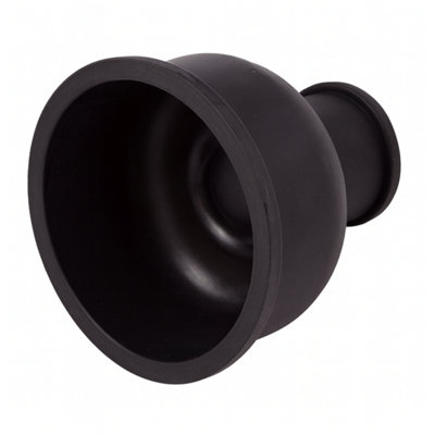 2 3/4" x 1 1/4" Black Rubber Flush Cone - Flexible WC Pan Connector ...