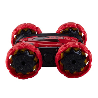 2.4G RC Stunt Car Toy with Explosive Wheels Red Age 6+