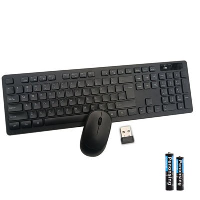 2.4GHz Slim Wireless Keyboard And Mouse Combo Set For PC Laptop Full ...