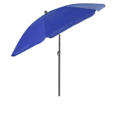 2.4m Blue UV Parasol with Tilt Function and UPF40+ Protection