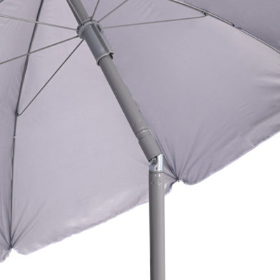 2.4m Blue UV Parasol with Tilt Function and UPF40+ Protection