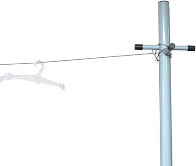 2.4M Galvanised Powder Coated Clothes Line Post