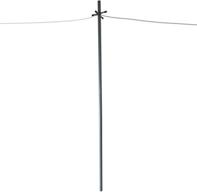 2.4M Galvanised Powder Coated Clothes Line Post
