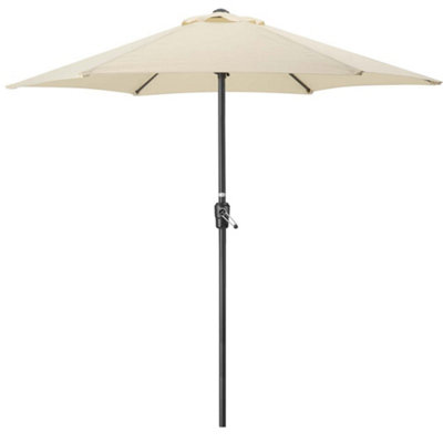 2.4m Parasol with Crank - Cream