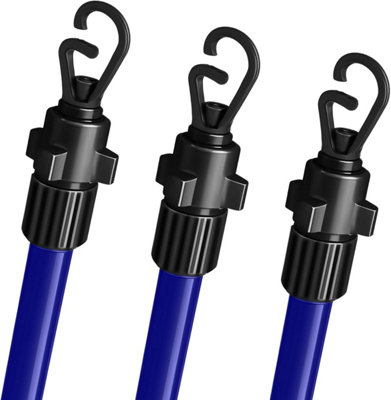 2.4M Telescopic Clothes Line Prop 5-Piece Set in Blue, Adjustable ...