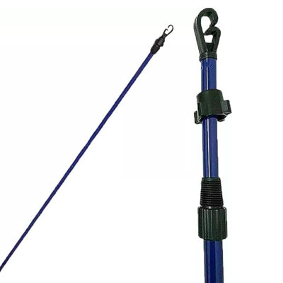 2.4M Telescopic Clothes Line Prop Heavy-Duty Adjustable Blue Pole for ...