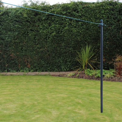 2.4M Washing Line Post Heavy Duty With 30m Aqua PVC Clothes Line ...