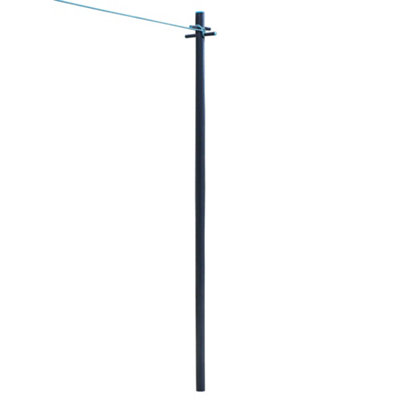 2.4M Washing Line Post Heavy Duty With 30m Aqua PVC Clothes Line ...