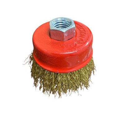 2.5" Brass Wire Polishing Cup Brush Twisted Buffing Cleaning Derusting ...