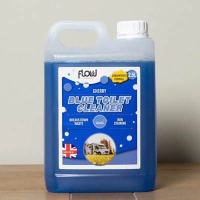 2.5 LITRES CHERRY BLUE TOILET WASTE TANK CLEANING RINSE CONCENTRATE FLUID