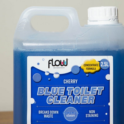 2.5 LITRES CHERRY BLUE TOILET WASTE TANK CLEANING RINSE CONCENTRATE FLUID