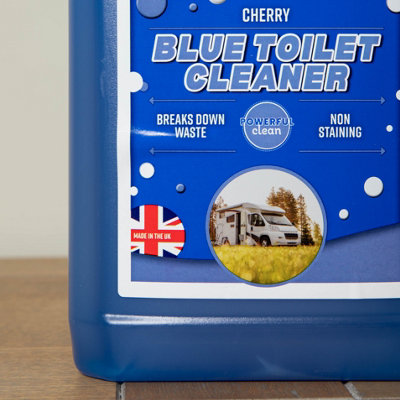 2.5 LITRES CHERRY BLUE TOILET WASTE TANK CLEANING RINSE CONCENTRATE FLUID