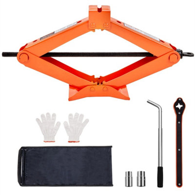 2.5 Ton Tonne Scissor Jack Lift Wind Up for Car Van Garage w/Crank ...