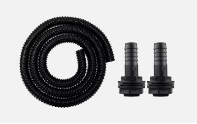 2"(50mm) x 3m Corrugated Flexi Pipe + 2X Water Butt Connectors - Garden ...