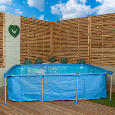 2.58m x 1.79m Giant Rectangular Framed Pool with 2400L Capacity