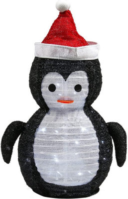 2.5ft Penguin Pop Up Christmas Xmas Light Up Décor Decoration with 40 ...