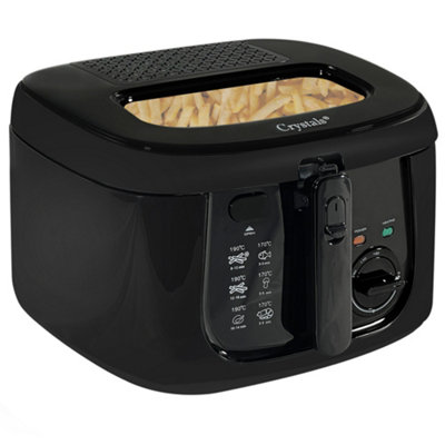 2.5L Electric Deep Fat Fryer Non Stick Pan with Viewing Window & Safe ...