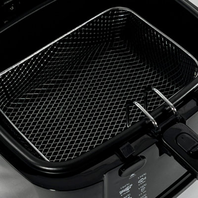 2.5L Electric Deep Fat Fryer Non Stick Pan with Viewing Window & Safe ...