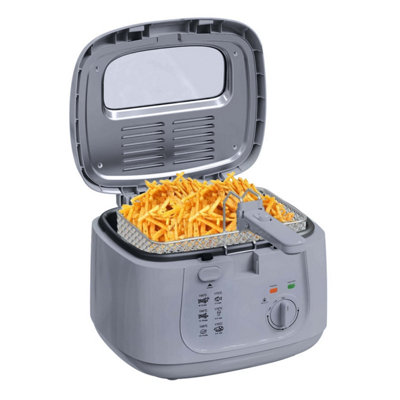 2.5L Electric Deep Fat Fryer Non Stick Pan with Viewing Window & Safe ...