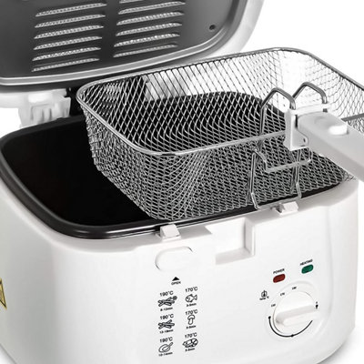 2.5L Electric Deep Fat Fryer Non Stick Pan with Viewing Window & Safe ...