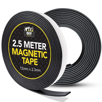 2.5m Magnetic Tape Self Adhesive, 12mm x 2.3mm Adhesive Magnetic Strips ...