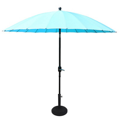2.6 Metre Wide Aluminium Shanghai Crank Tilt Garden Patio Parasol and ...