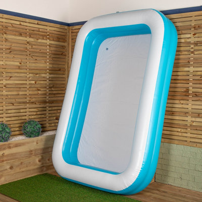 2.6m x 1.7m Jumbo Rectangular Inflatable Garden Paddling Water Pool
