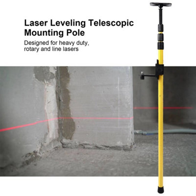 2.8M Laser Leveling Telescoping Pole Adjustable Mounting Pole For Line ...