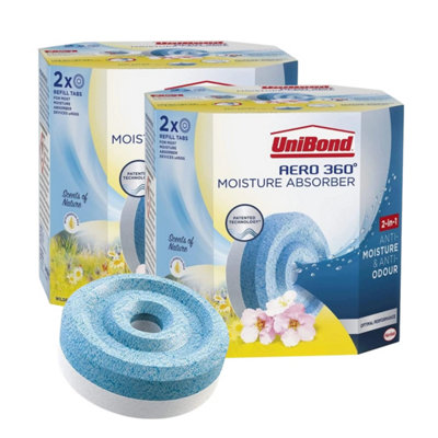2 AERO 360 Refill Tabs Moisture Absorber Wildflower Dehumidifier Refill ...