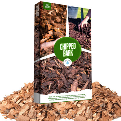 2 Bags (120 Litres) Chipped Bark Garden Decorative & Landscape Wood ...