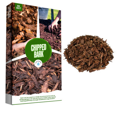 2 Bags 120L Wooden Chipped Bark For Creating Paths, Landscapes ...