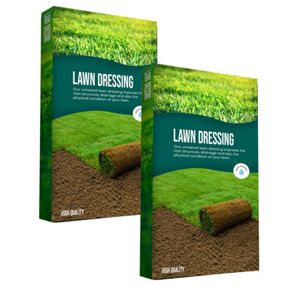 2 Bags (50 Litres) Lawn & Turf Dressing Soil Designed To Help Maintain ...