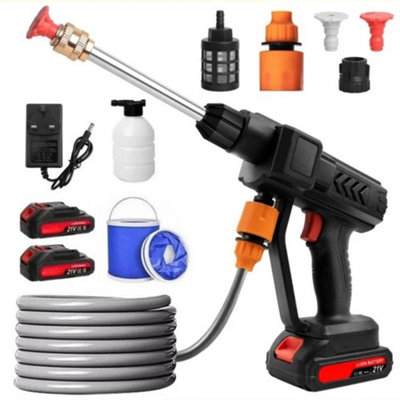 2 Battery Portable Cordless Car High Pressure Washer Jet Water Wash ...