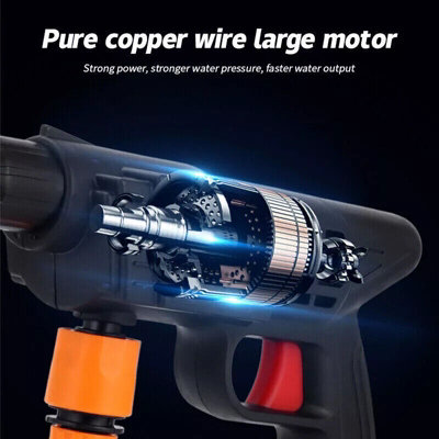 2 Battery Portable Cordless Car High Pressure Washer Jet Water Wash ...