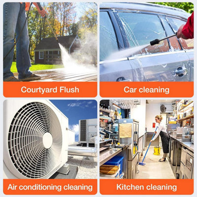 2 Battery Portable Cordless Car High Pressure Washer Jet Water Wash ...