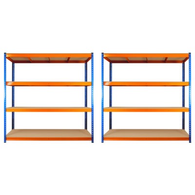 2 Bays of 4 Tier ULTRA HEAVY DUTY Storage Racking 1800h x 1800w x 450d ...