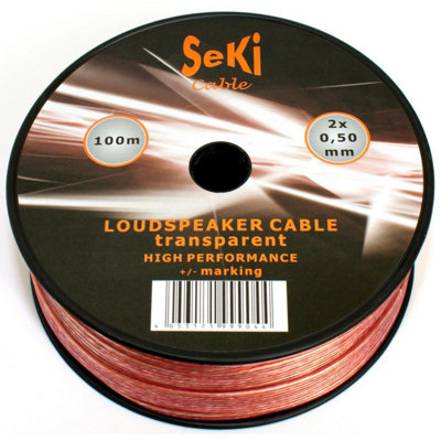 2 Core Speaker Cable 2 x 0.50mm Wire Ideal for Car Audio & Home HiFi ...