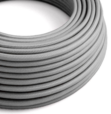 2 Core Vintage Grey Flexible Round Electric Cable 5M