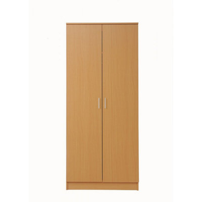 2 Door Double Wardrobe In Beech