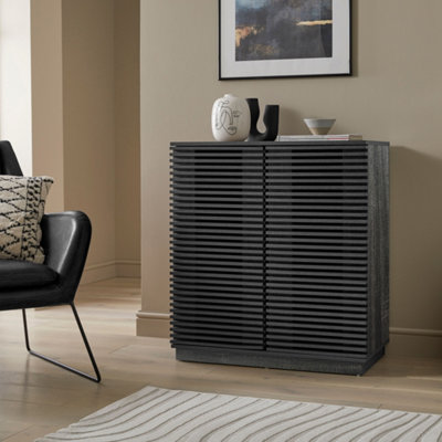 Gray wood storage cabinet store