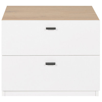 2 Drawer Bedside Table EDISON White