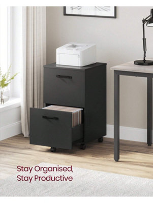 2-DRAWER FILING CABINET, MOBILE FILE CABINET FOR HOME OFFICE, SMALL ...