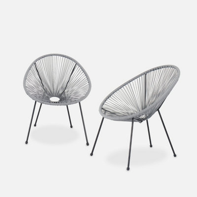 2 Egg designer string chairs - PVC designer string chairs - Acapulco ...