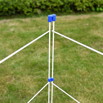 2 Fold Clothes Airer White, Compact Folding Indoor Drying Rack, Gate ...