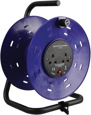 2 Gang Empty Cable Reel Drum, Freestanding Storage Stand Tidy, for up ...