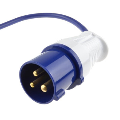 2 Gang Extension Reel with 50m Cable, 240V 16A, 3 Pin Hook Up EN60309 ...