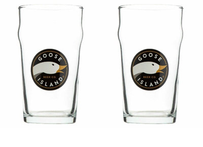 2 Goose Island Glasses - Official Glass Set
